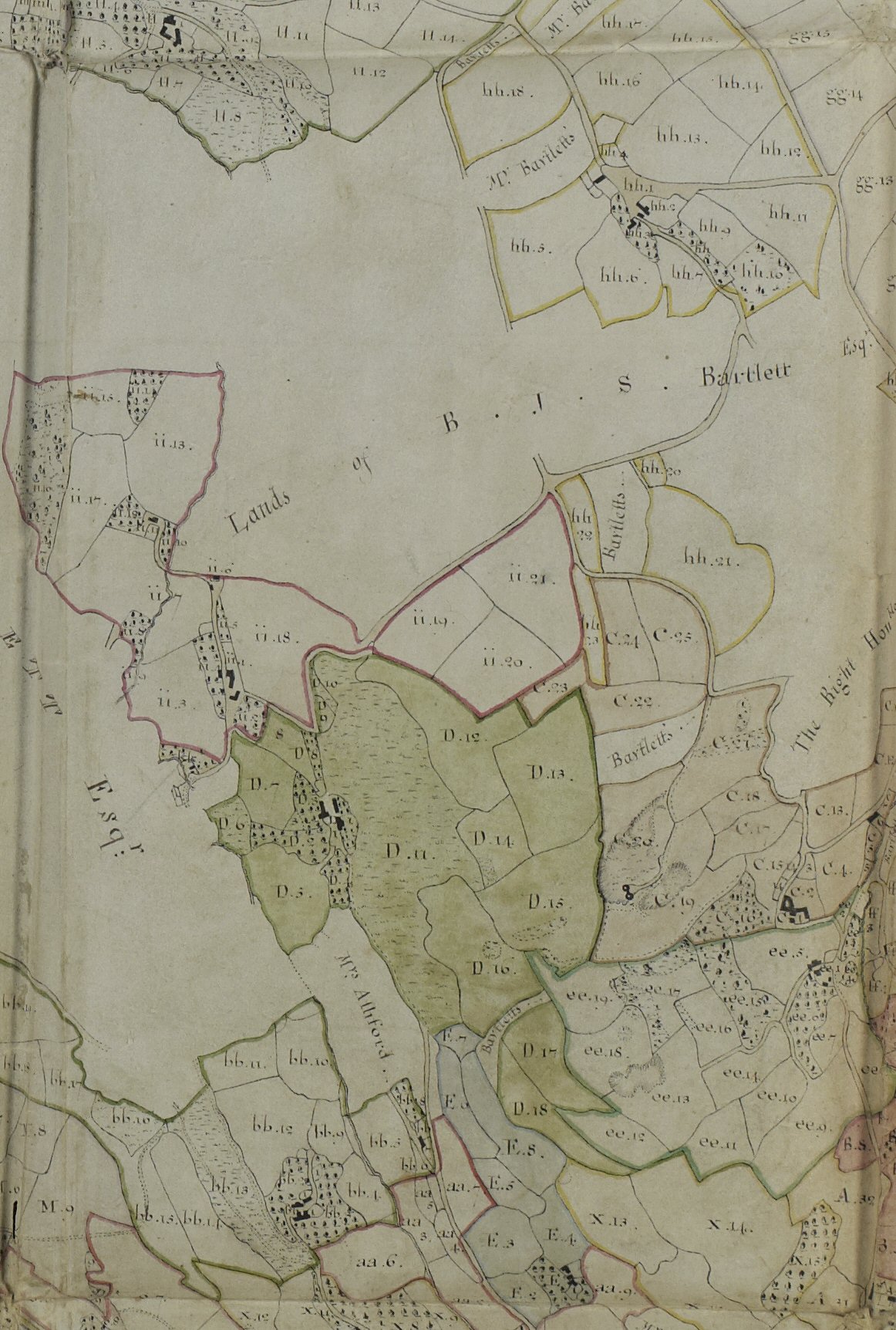 Manor of Branscombe 1810 Map